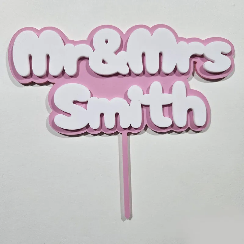 Free Single Stake Layered Cake Topper Generator